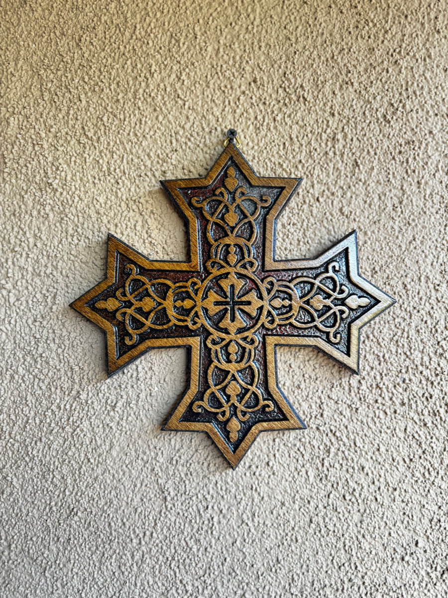 10" x 10" Coptic Wood Cross – CopticWoodWork