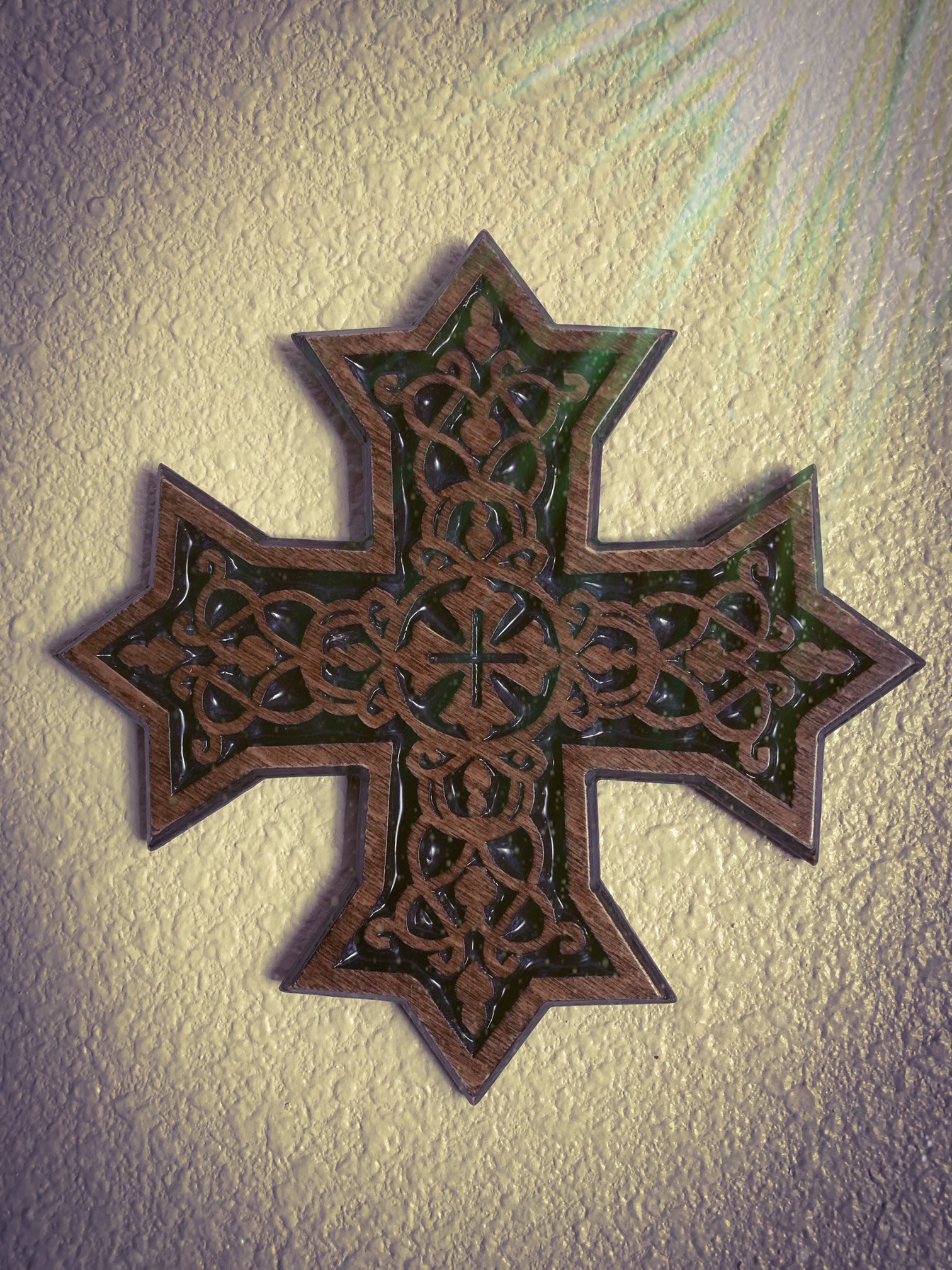 10" x 10" Coptic Wood Cross (Dark Brown) – CopticWoodWork